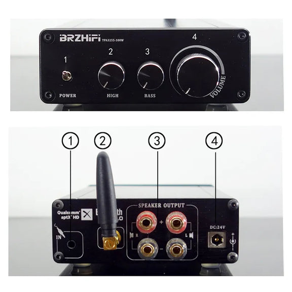 BRZHIFI TPA3255 150W*2 Power 2.0CH Bluetooth Stereo Amplifier – BrzHifi